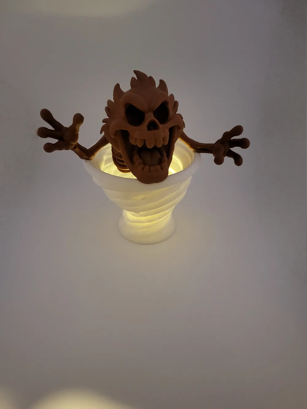 Taz Looney Tunes light Skeleton Tornado Bust - Free 3D Print Model ...