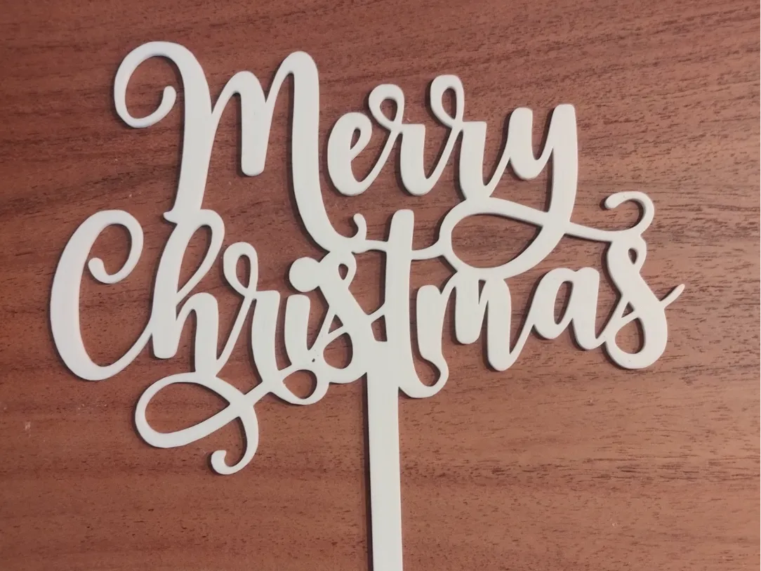 Topper de pastel "Feliz Navidad" - Modelo de impresión 3D gratuito ...