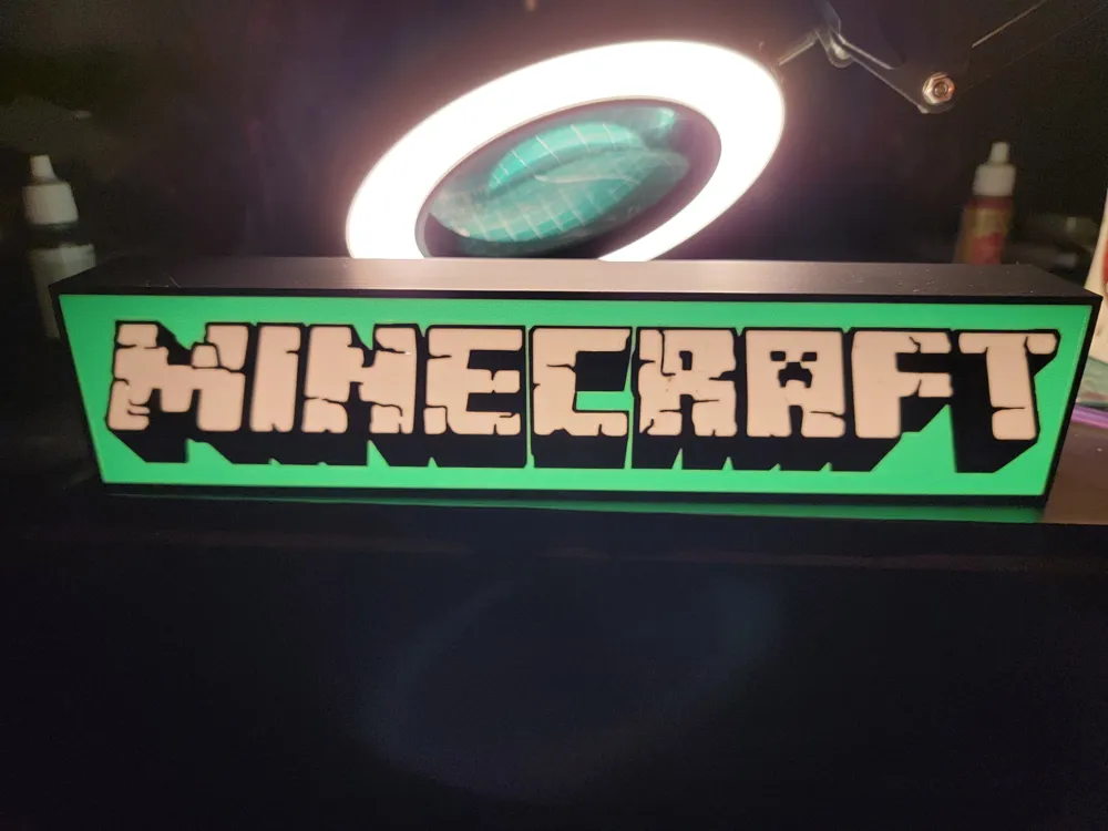 Minecraft Logo Light Box by 3Dmammoth - MakerWorld
