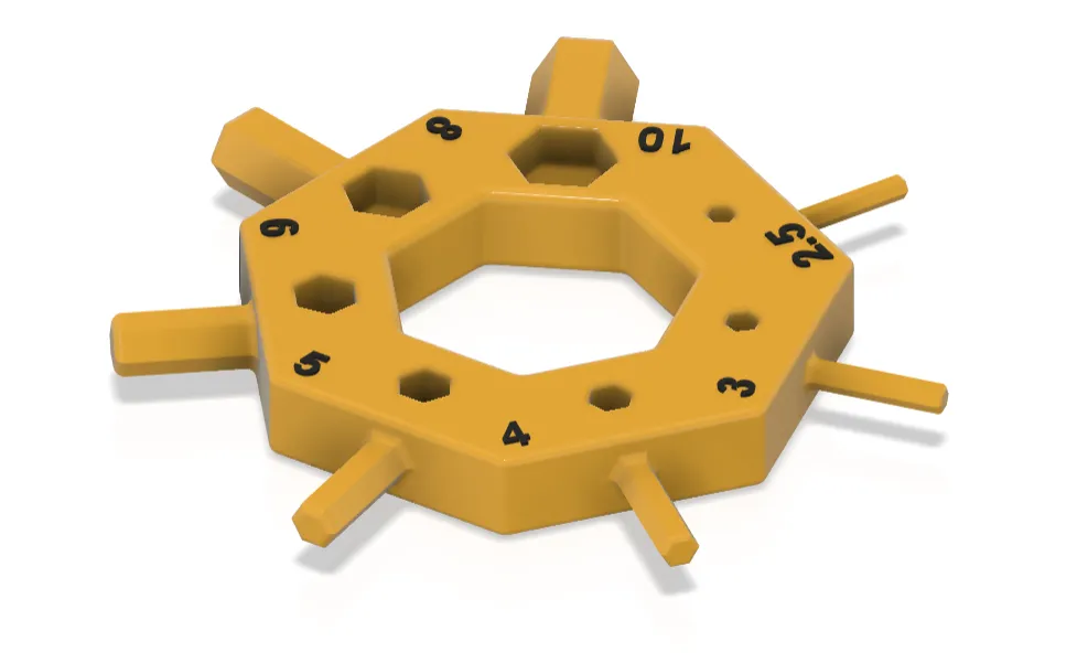 Hex/allen key size identifier - Free 3D Print Model - MakerWorld