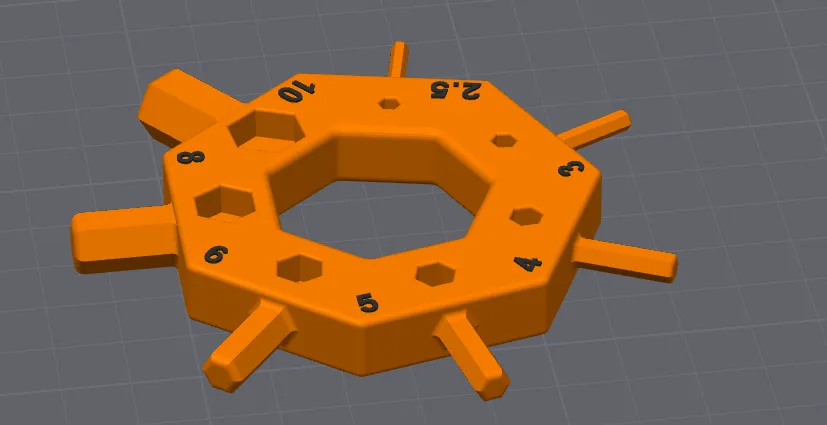 Hex/allen key size identifier by Hagenberg MakerWorld: Download Free 3D ...