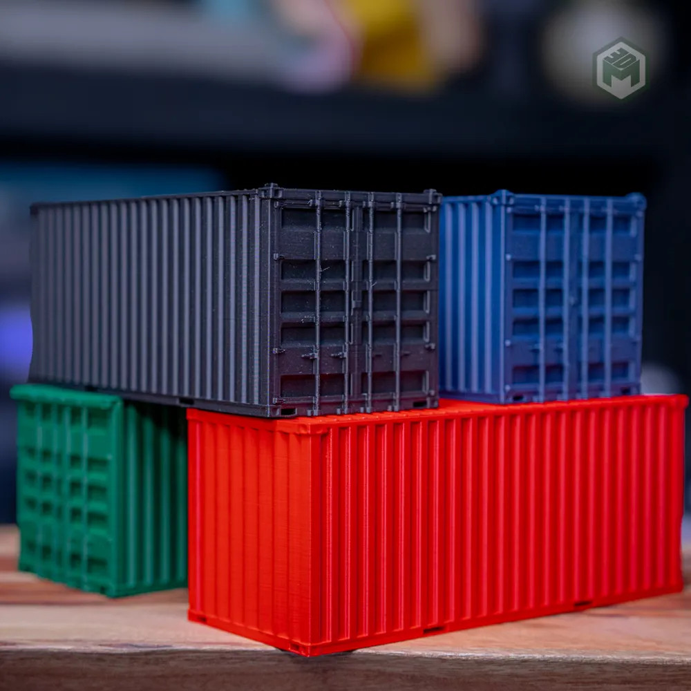 Stackable Shipping Container Desk Storage Box by 3dmieks - MakerWorld