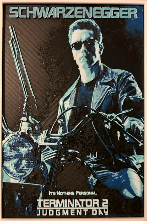 Hueforge Movie Poster - Terminator 2 - by JoDau - MakerWorld