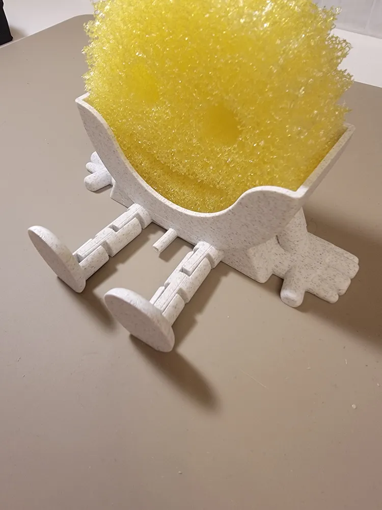 Scrubby Daddy Holder - With Arms, Legs and Drain - Free 3D Print Model ...
