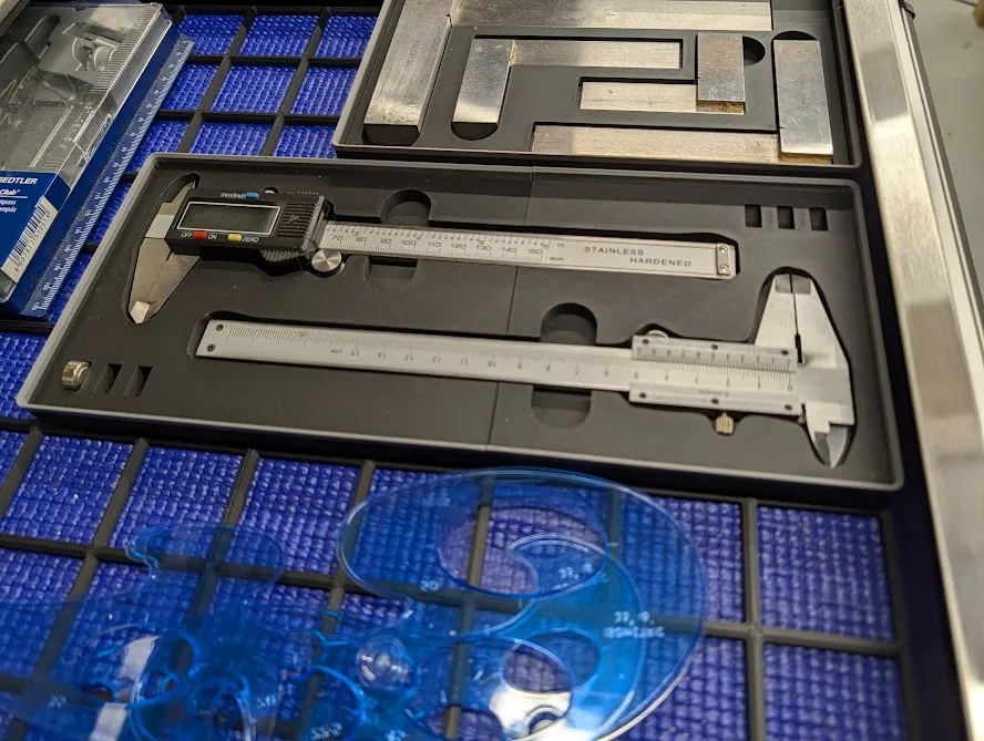 Gridfinity Calipers tray holder x2 Double by Al MakerWorld: Download ...