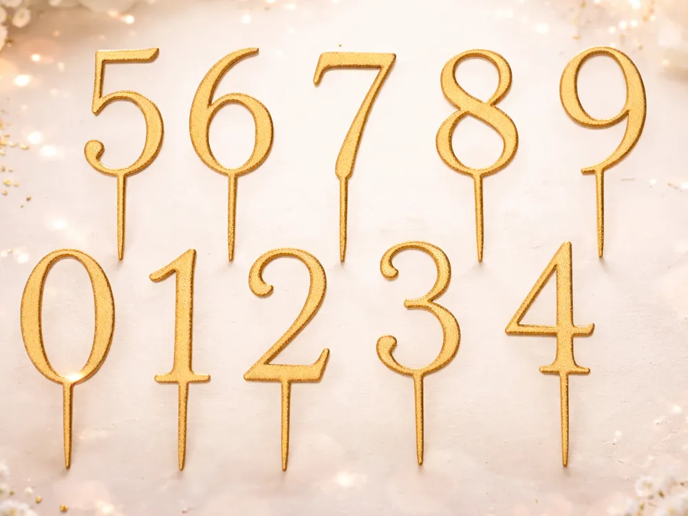 cake topper numbers - Free 3D Print Model - MakerWorld