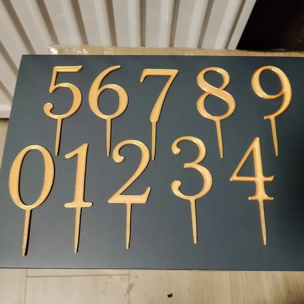 cake topper numbers - Free 3D Print Model - MakerWorld