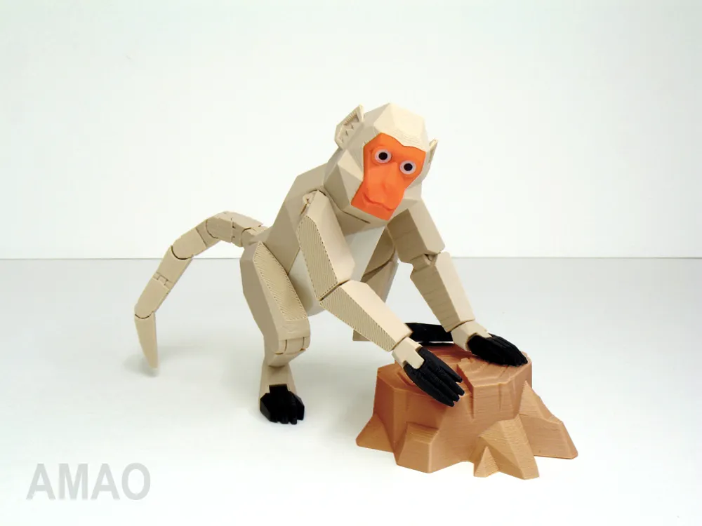 Bing-shen year of Formosan monkey by Amao Chan - MakerWorld