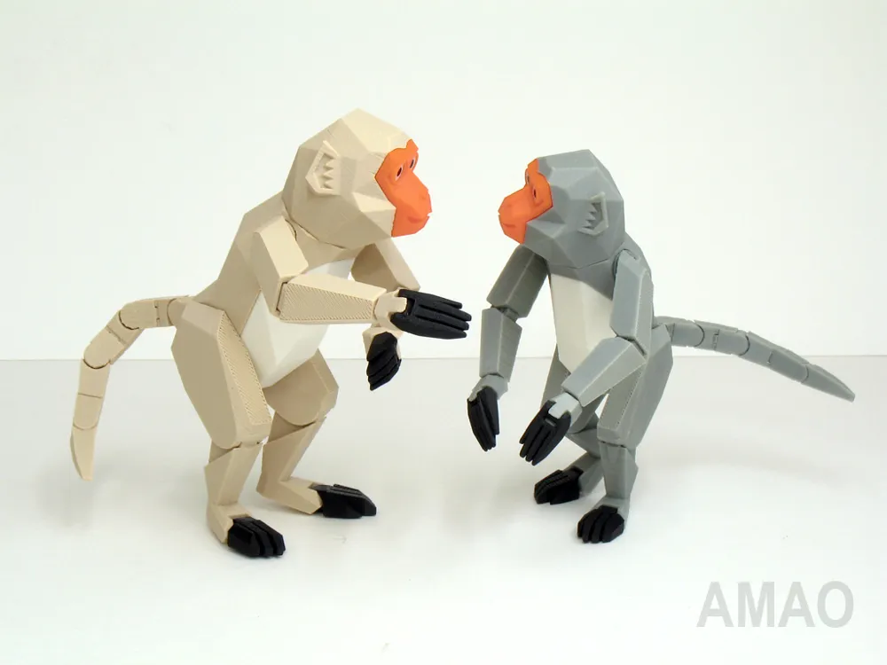 Bing-shen year of Formosan monkey by Amao Chan - MakerWorld