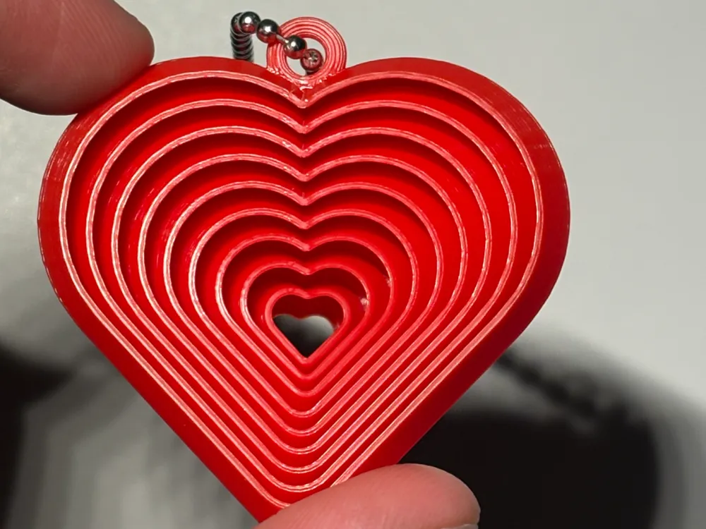 Fidget Heart Keychain - Free 3D Print Model - MakerWorld