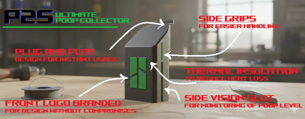 [P2S] Ultimate poop bucket collector - Free 3D Print Model - MakerWorld