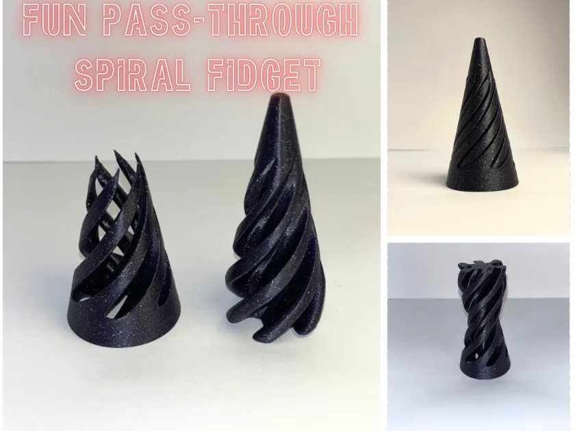 spiral pass through fidget - Free 3D Print Model - MakerWorld