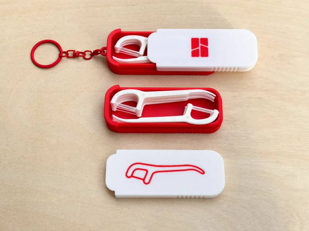 Slide Floss Case V2 – Keychain Small Parts Box - Free 3D Print Model ...