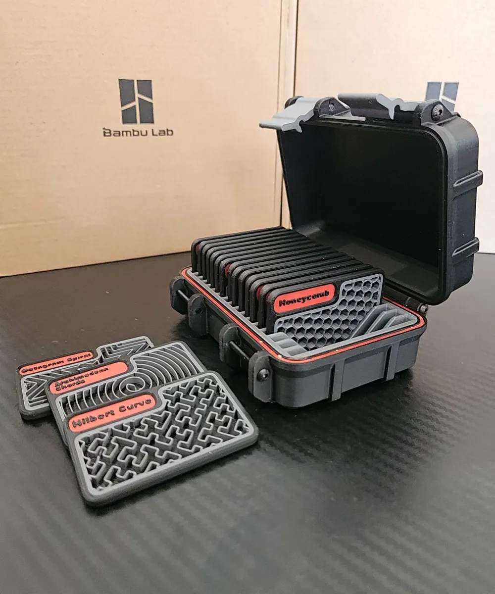 Rugged box for holding Bambu infill swatches. by p666buc - MakerWorld