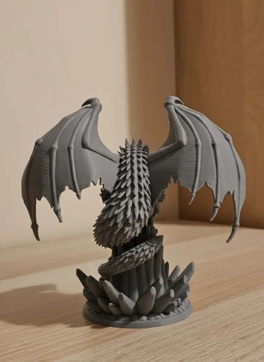 Serpent-Dragon – High Detail Fantasy Statue - Free 3D Print Model ...