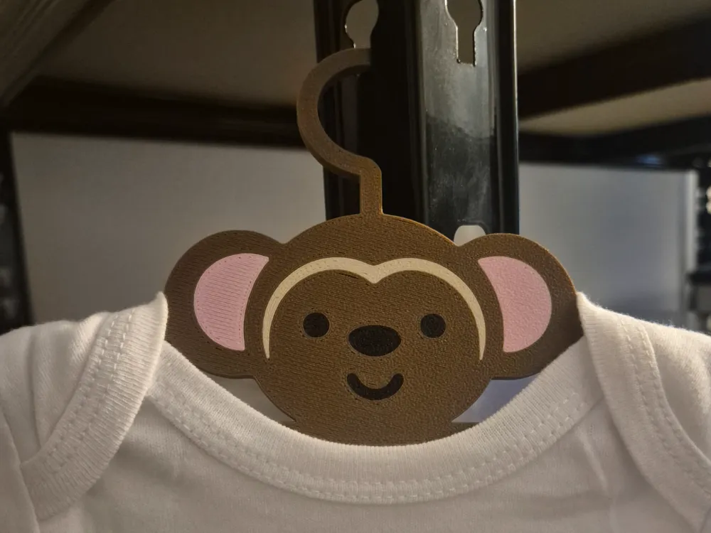 Percha para niños & bebés Monito/Monkey - Modelo de impresión 3D ...