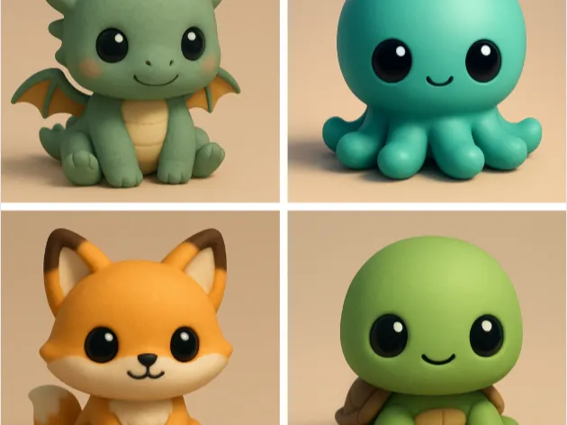 Cute Chibi animals - Free 3D Print Model - MakerWorld