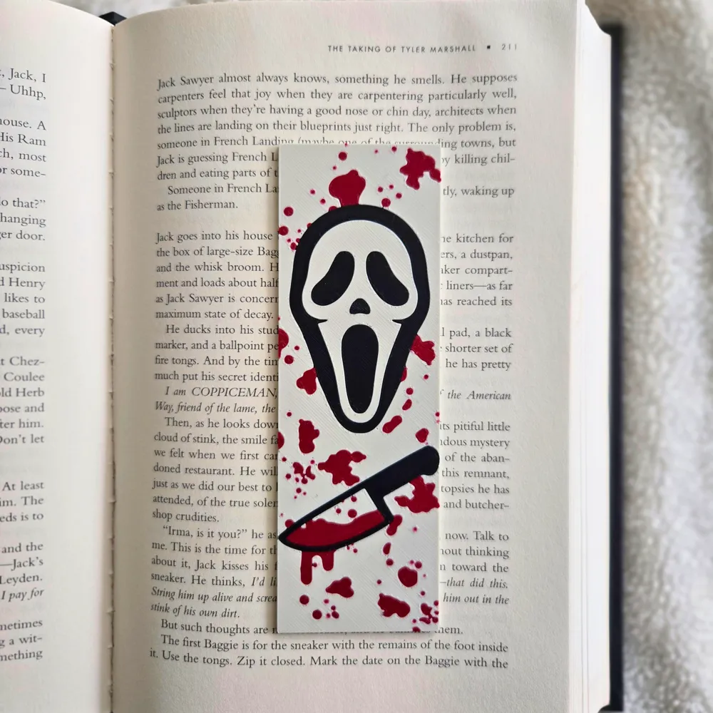 Masked Horror Bookmark by layeredloot MakerWorld: Download Free 3D Models