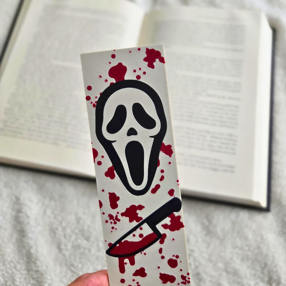 Masked Horror Bookmark by layeredloot MakerWorld: Download Free 3D Models
