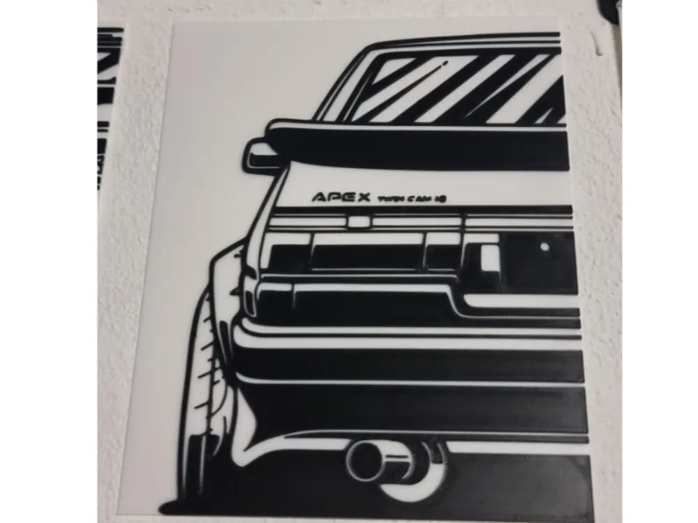 2D Wall Art Toyota GT86 AE86 by R.Werner Print - MakerWorld