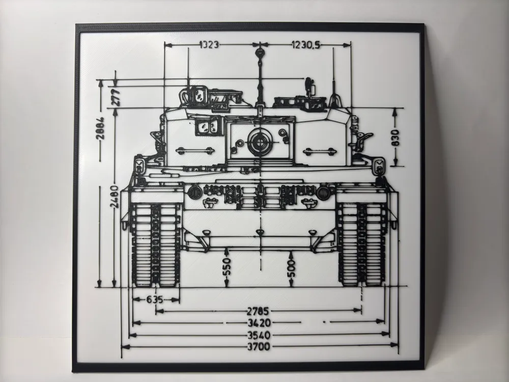 Leopard 2 Main Battle Tank - Blueprint by PaperPlaneLab MakerWorld ...