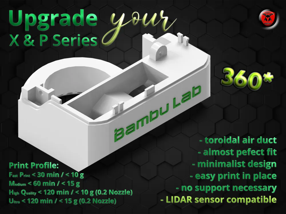 Fan Flow 360 Toroidal Air Duct Letter by CopyKnight - MakerWorld