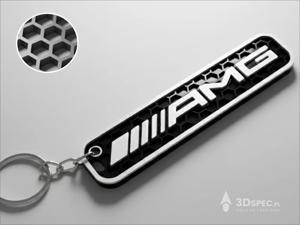 Mercedes AMG logo keychain - Free 3D Print Model - MakerWorld