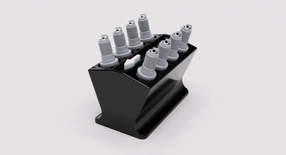 Spark Plug Holder in V8 shape - Free 3D Print Model - MakerWorld
