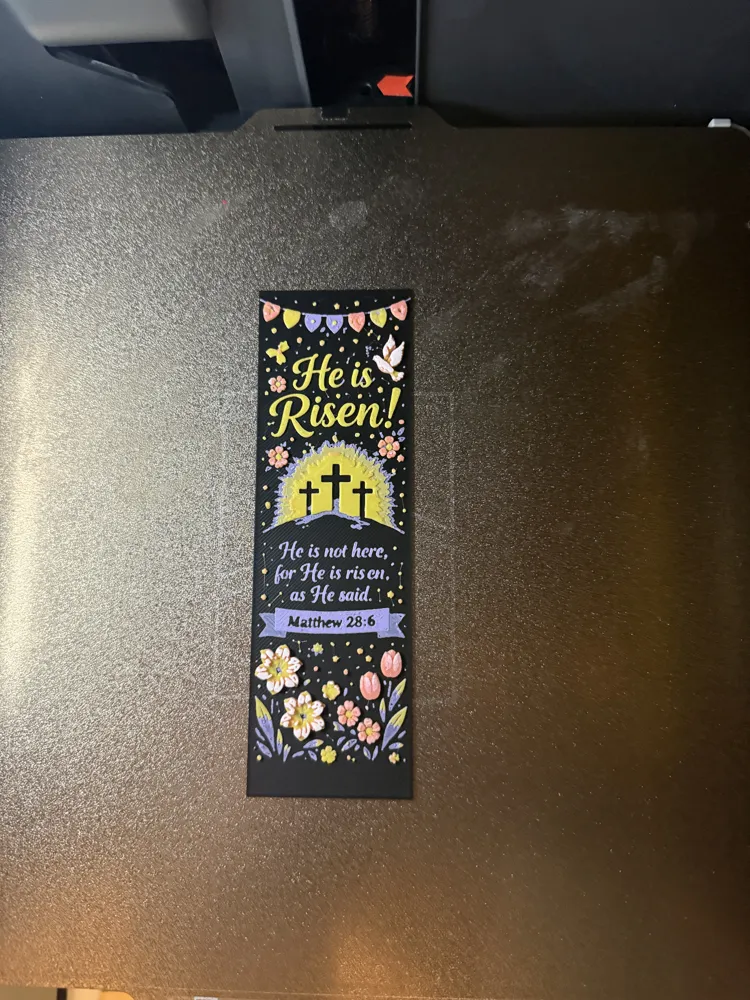 Easter Bookmark - He is Not Here - He is Risen - Free 3D Print Model ...