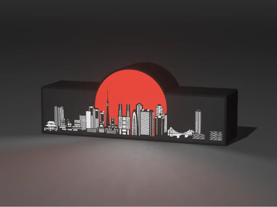 Tokyo Skyline Lightbox by TN3DPrints MakerWorld: Download Free 3D Models
