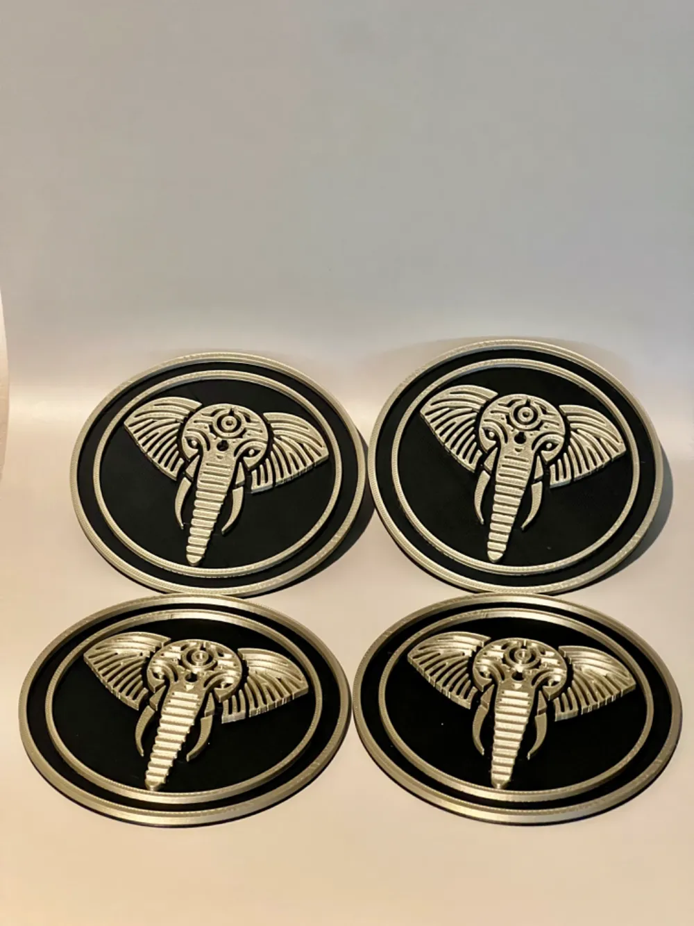 Elephant Coasters and Holder by DCprint - MakerWorld
