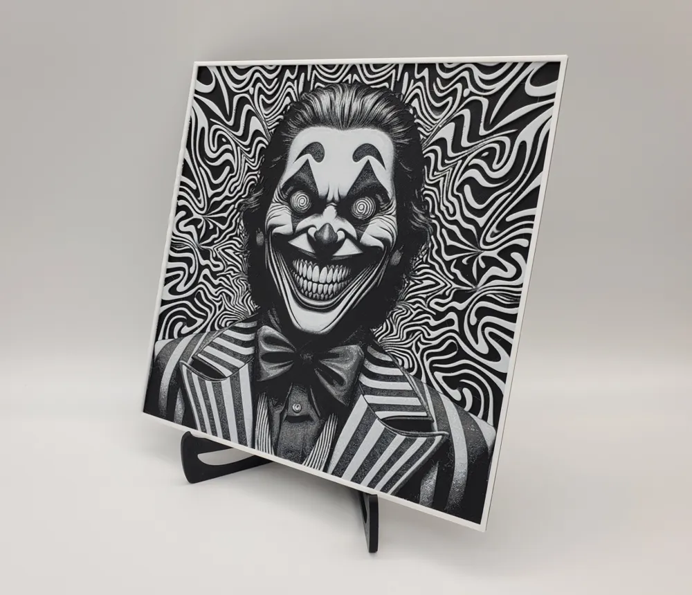 Psychedelic Joker Visual Illusion - Free 3D Print Model - MakerWorld