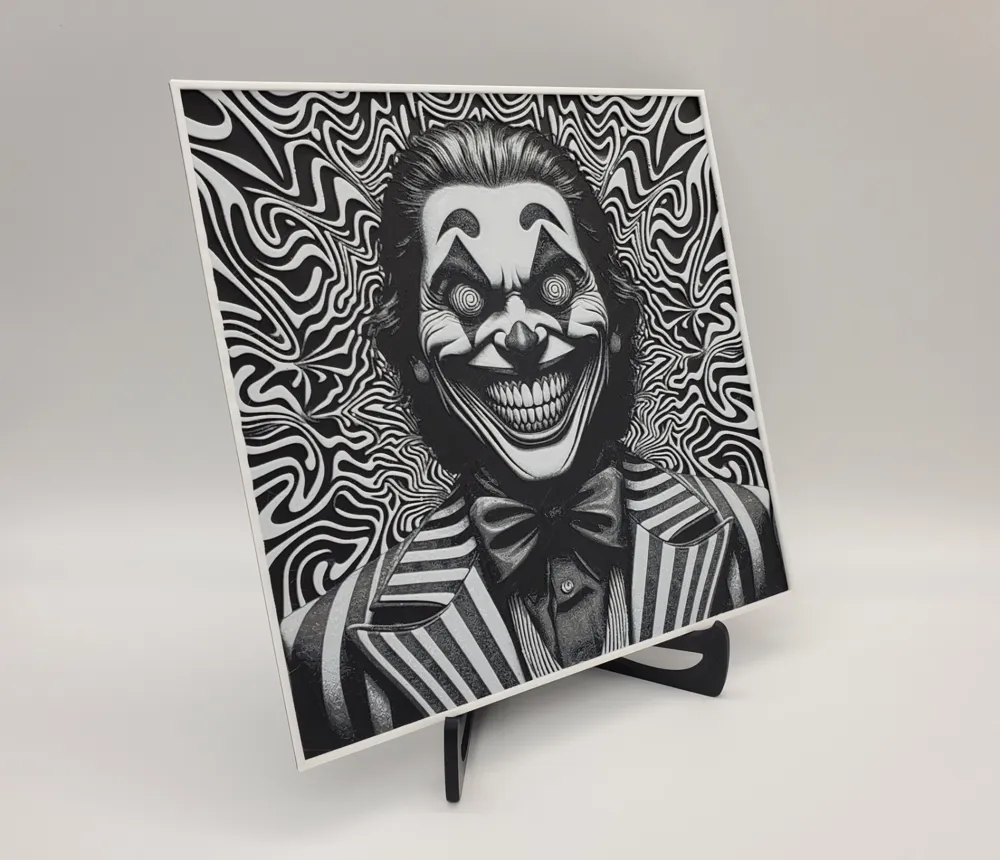 Psychedelic Joker Visual Illusion - Free 3D Print Model - MakerWorld