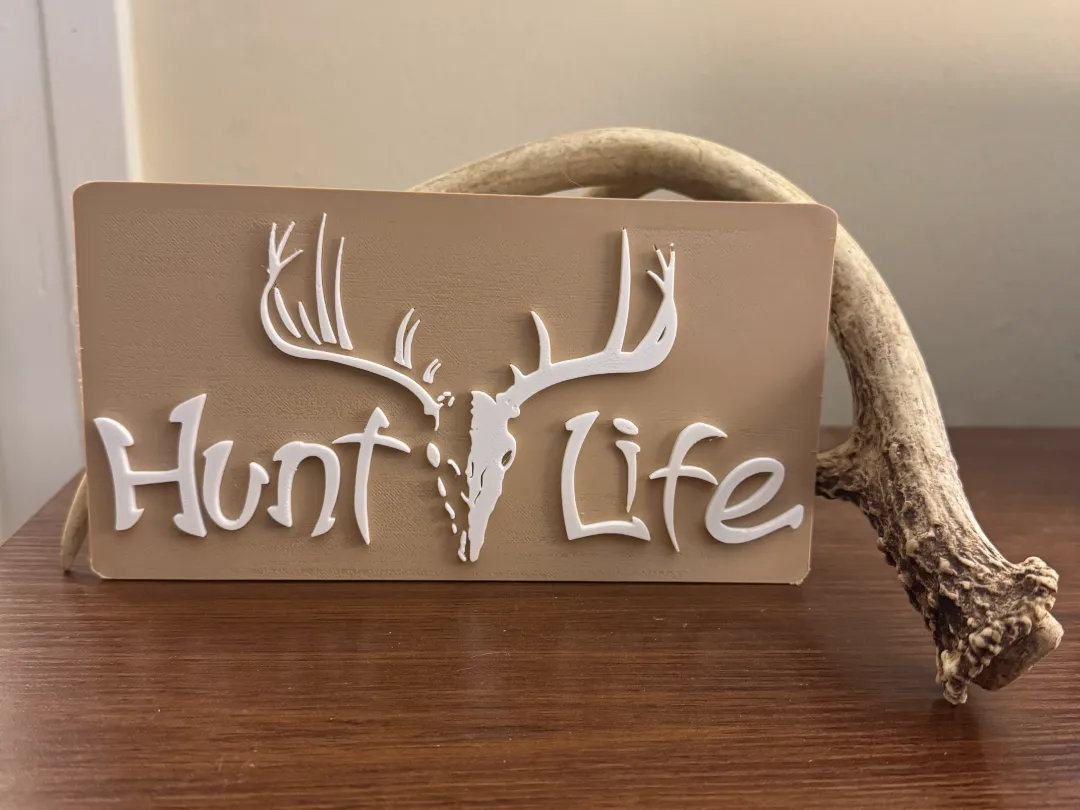 Hunt Life Logo - Free 3D Print Model - MakerWorld