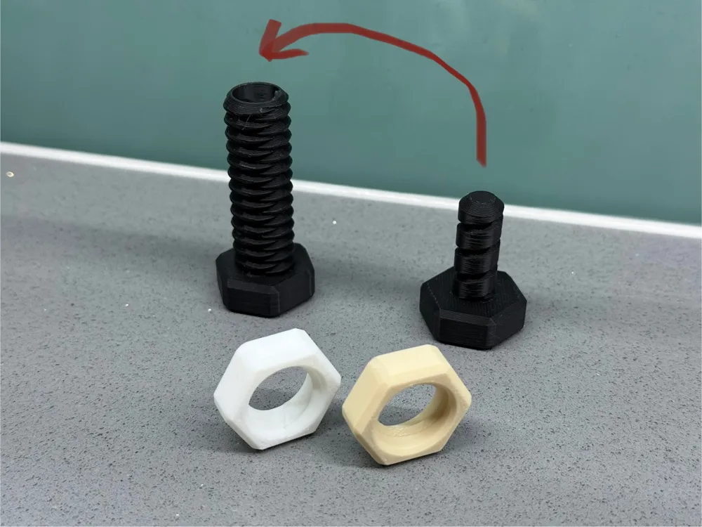 Trick Bi-Directional Threaded Bolt and Nuts - Free 3D Print Model ...