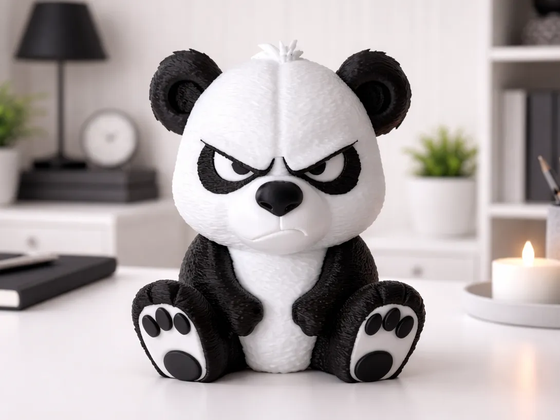 Grumpy Panda Bear - Free 3D Print Model - MakerWorld