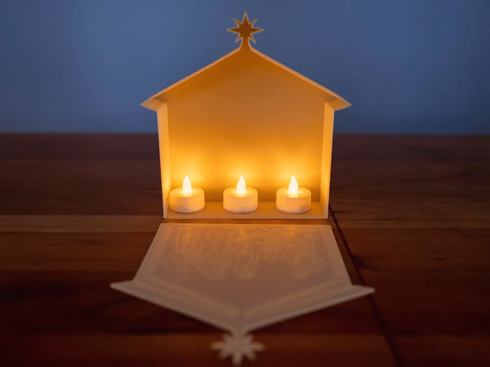 Christmas decoration Nativity tea light by Sebo3D - MakerWorld