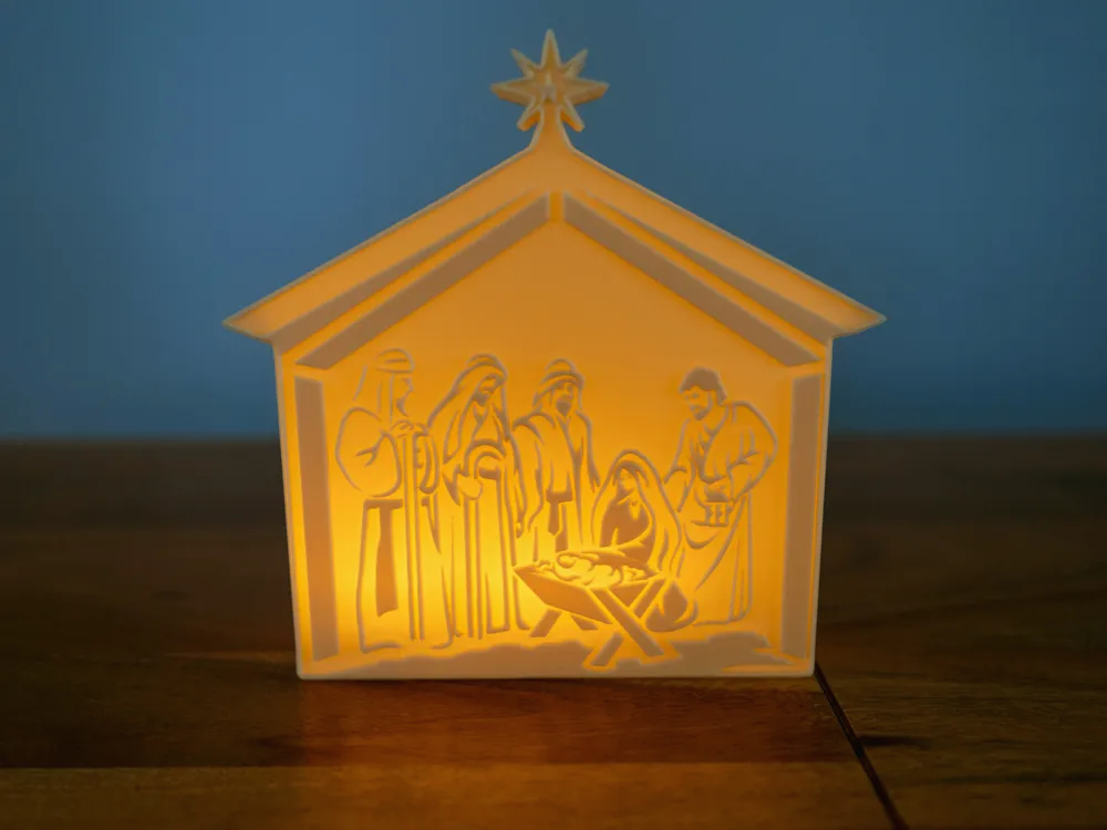 Christmas decoration Nativity tea light by Sebo3D - MakerWorld