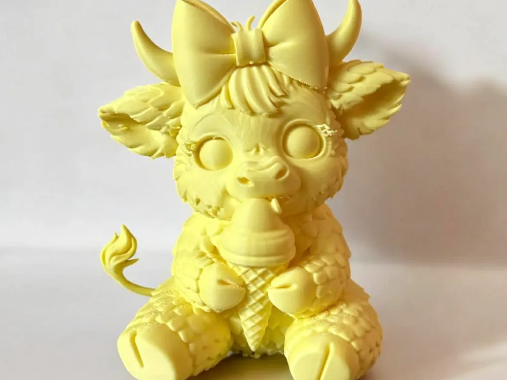 Highland Cow ice cream - Free 3D Print Model - MakerWorld