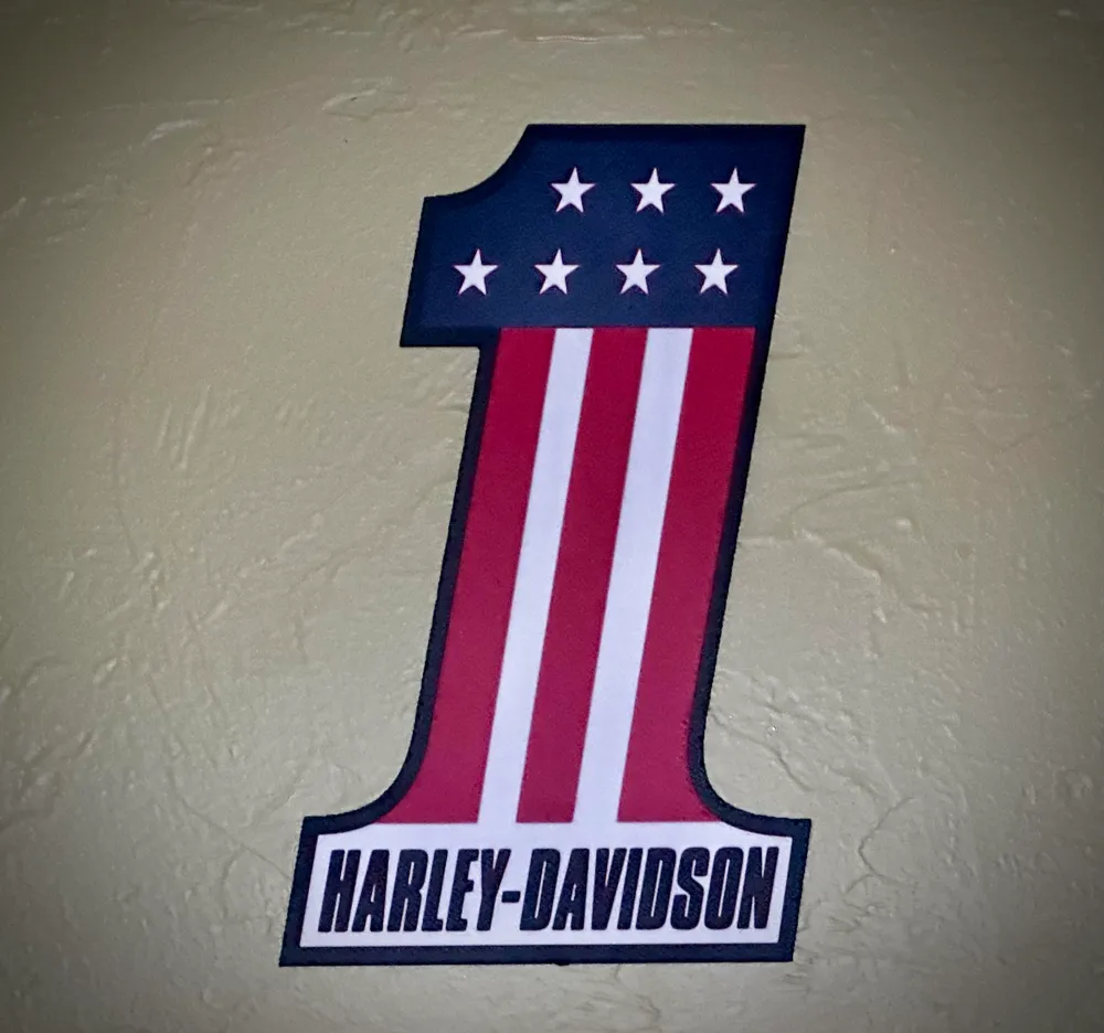 Harley Davidson 1 Logo 4 color wall patch by ChainsawGraphics - MakerWorld