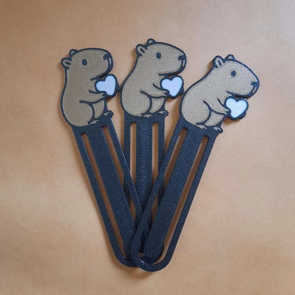 Marcapáginas de Capibara - Modelo de impresión 3D gratuito - MakerWorld