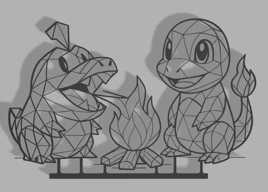 Fuecoco & Charmander V.1: The Fireborn Duo by 3DPrintWolf MakerWorld ...