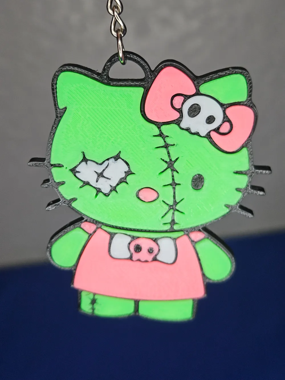 Hello Kitty Zombie Halloween Spooky Keychain by NoProblem - MakerWorld