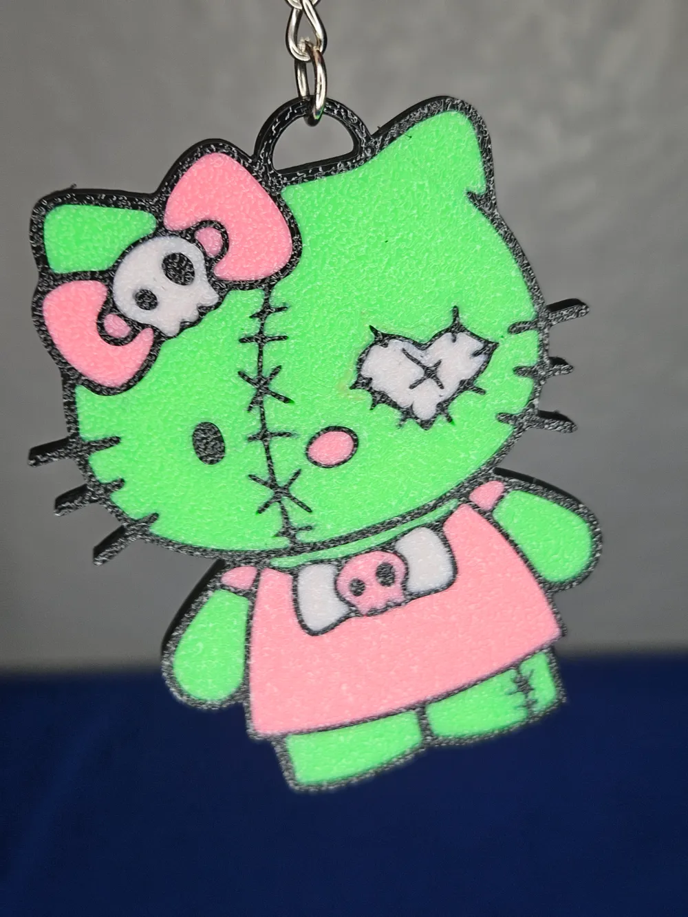 Hello Kitty Zombie Halloween Spooky Keychain by NoProblem - MakerWorld