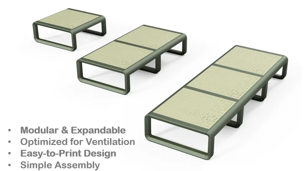 Modular 3D Printable Monitor & Laptop Riser - Free 3D Print Model ...