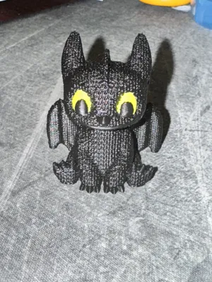 Toothless Night Fury with a Knitted Design - Free 3D Print Model ...