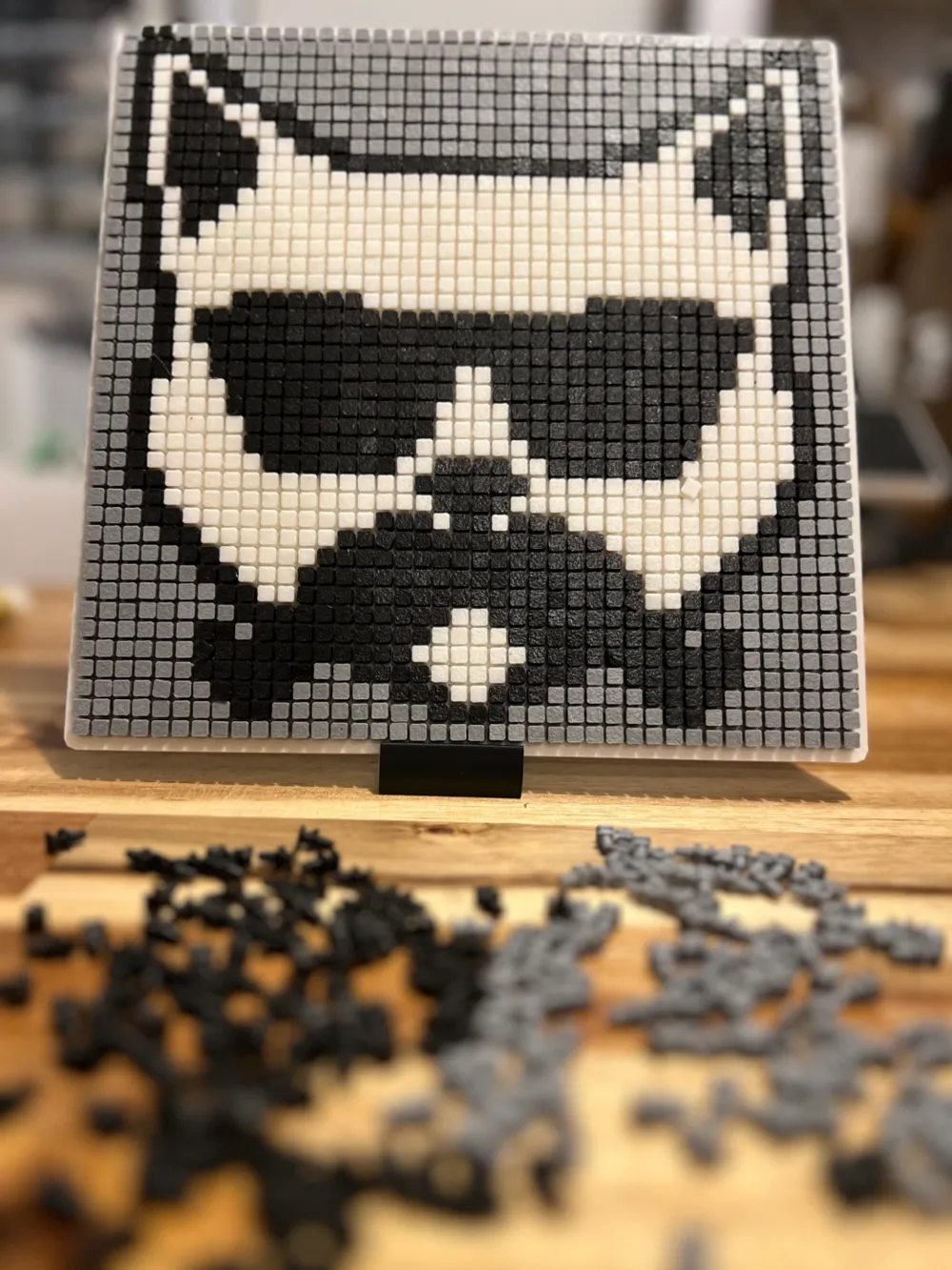 Mustache Cat Pixel Puzzle by Pixleit3d - MakerWorld