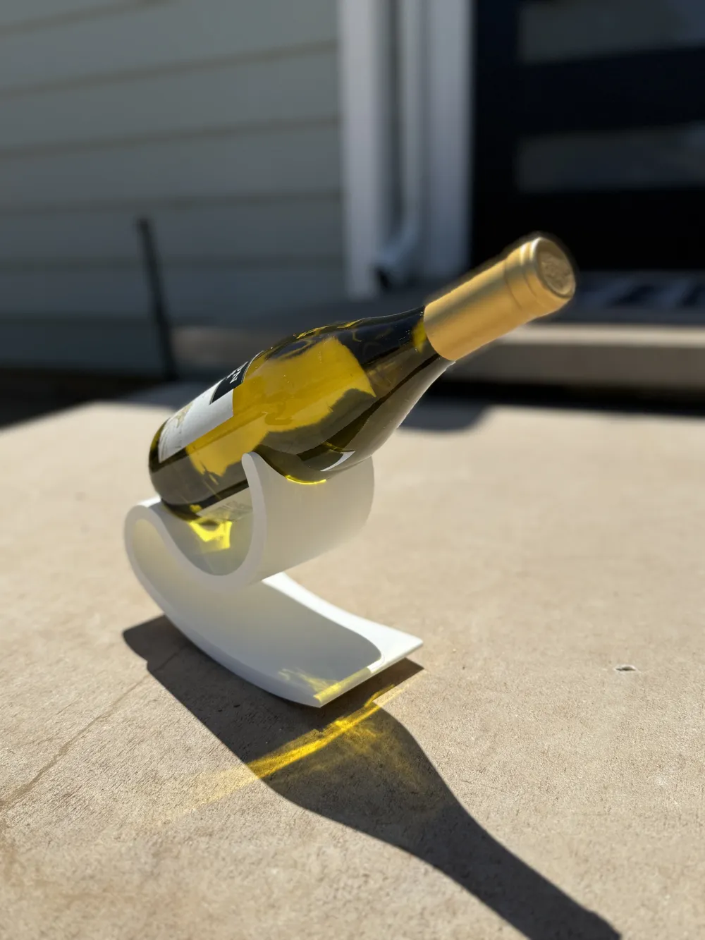 Kinetic Tipsy Wine Bottle Display Stand - Free 3D Print Model - MakerWorld