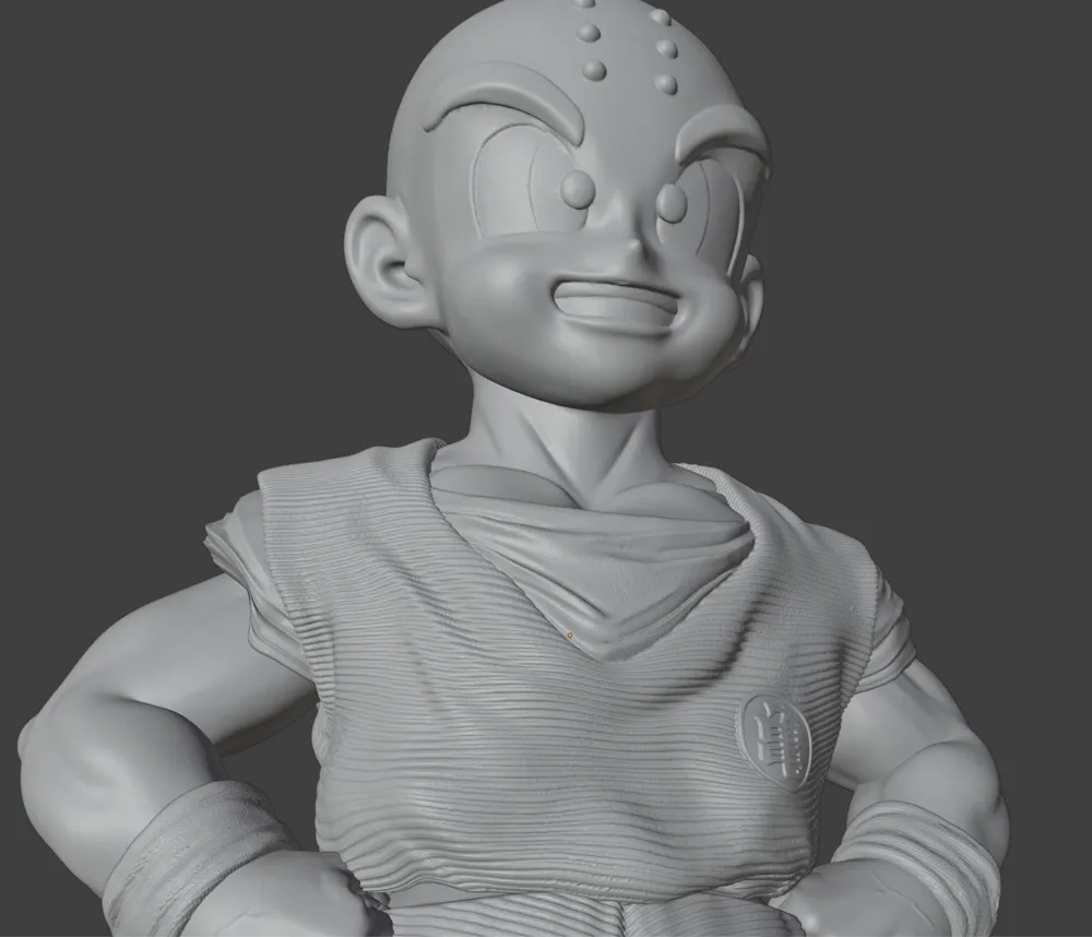 LIFE SIZE DRAGONBALL KRILLIN DISPLAY STATUE - Free 3D Print Model ...