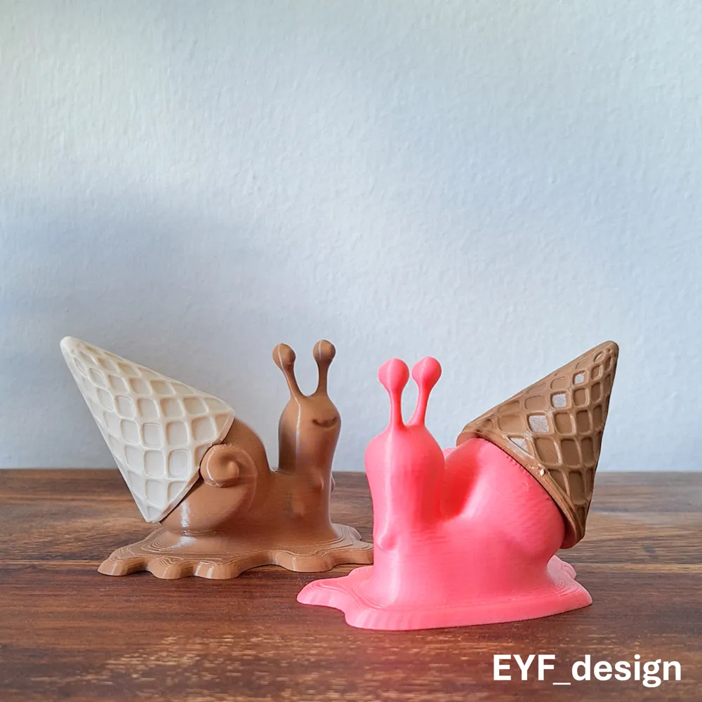 Snail Ice Cream Cone Figure by Eyf_design MakerWorld: Download Free 3D ...